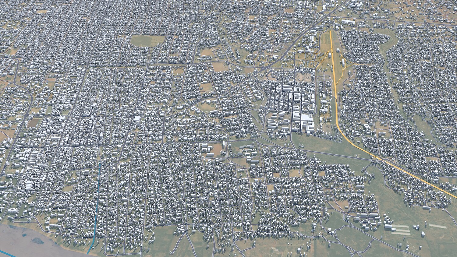 Nyala city Sudan 3d model 25km
