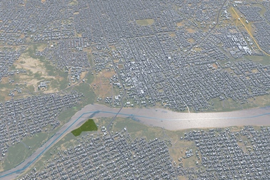 Nyala city Sudan 3d model 25km