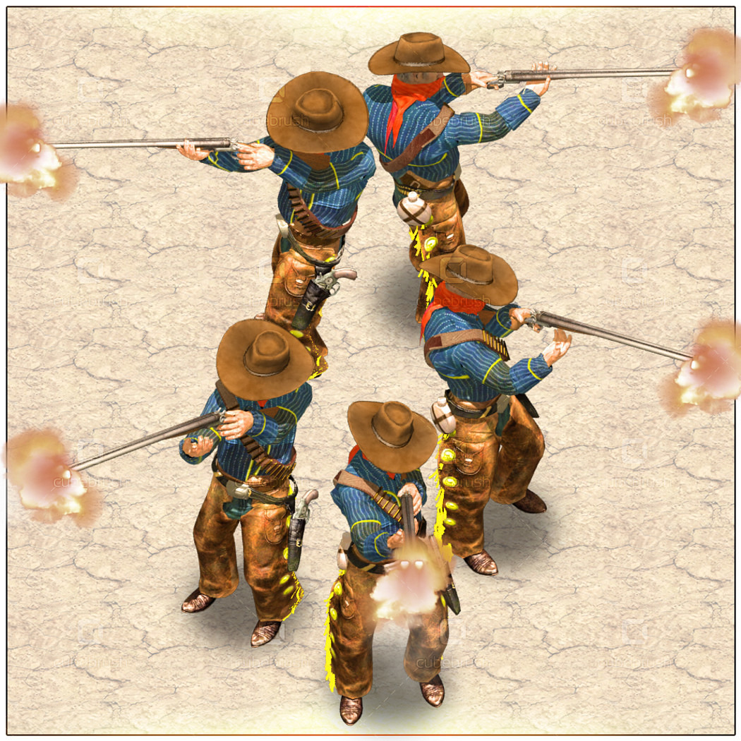 2D Cowboy with rifle