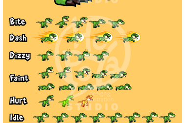Velociraptor Game Sprites
