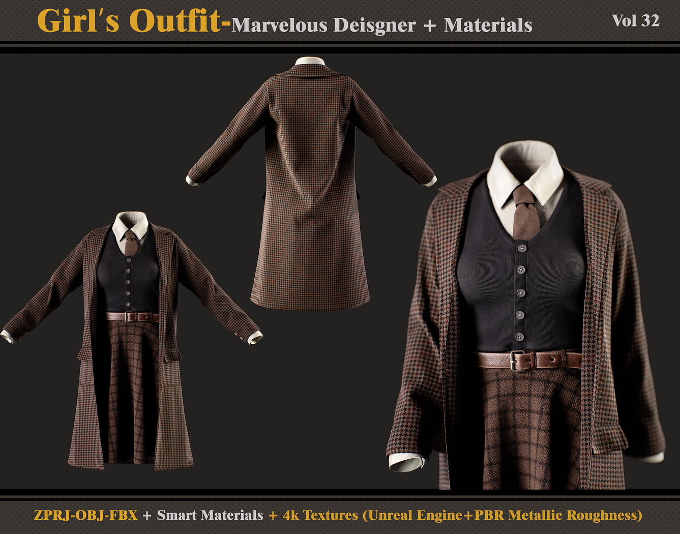 Girl's Outfit- Models+Materials