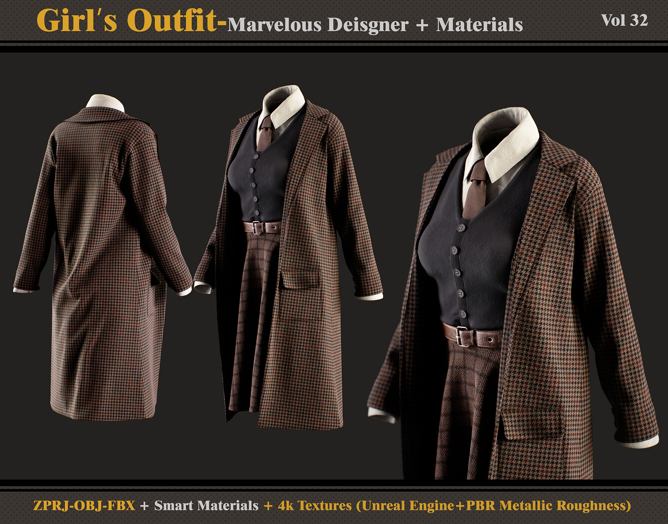 Girl's Outfit- Models+Materials