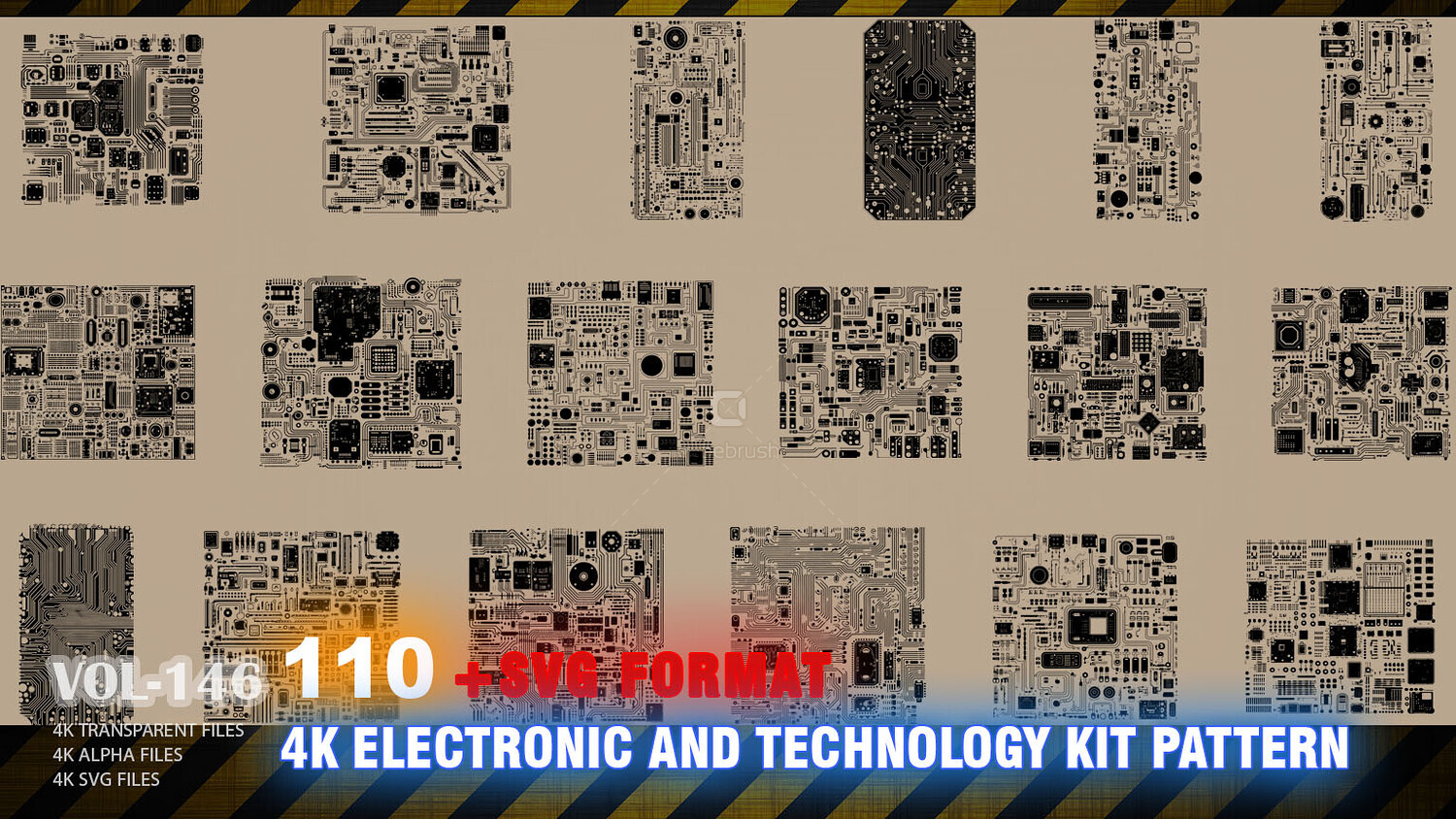 110 4K ELECTRONIC AND TECHNOLOGY KIT PATTERNS