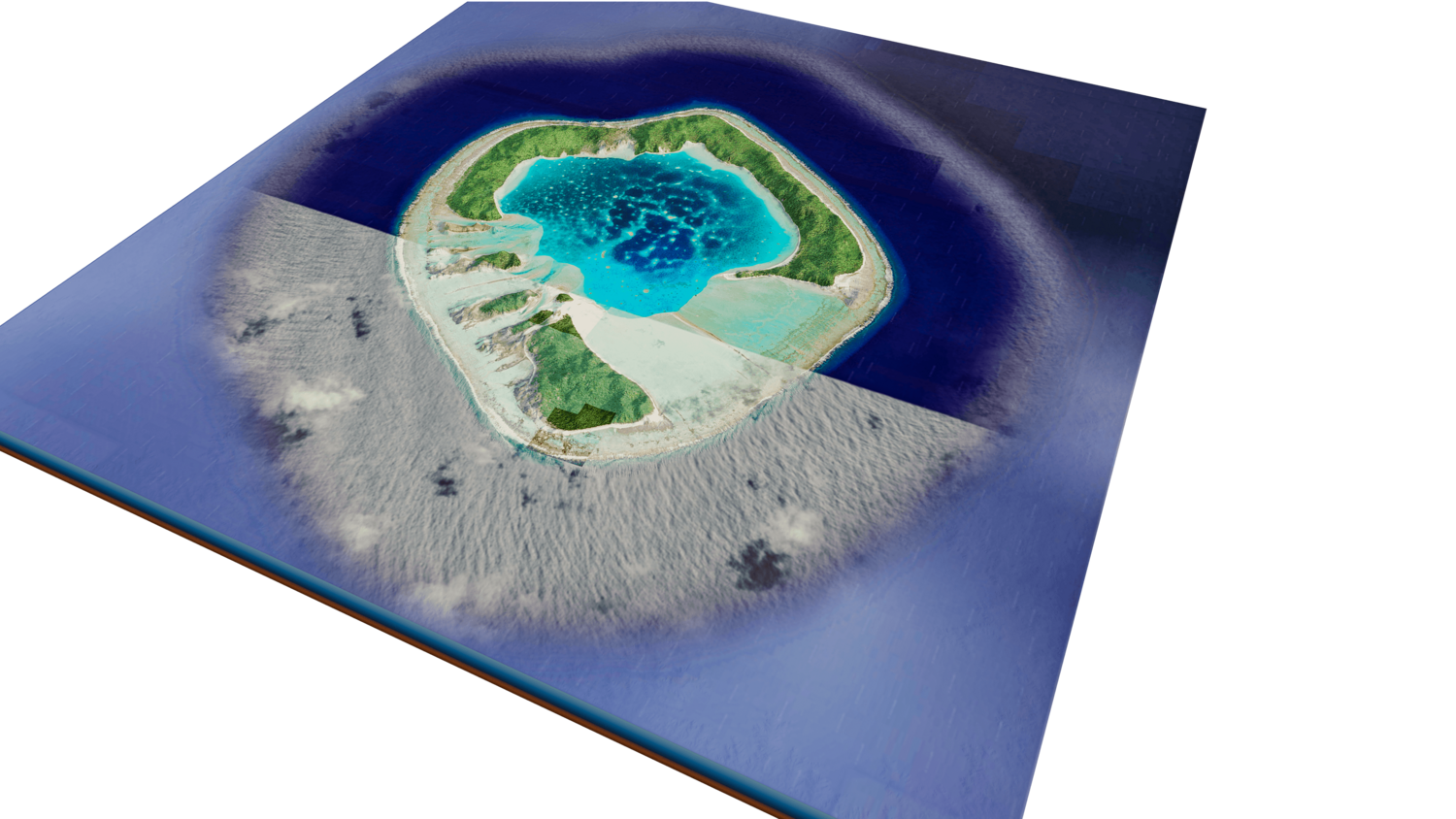 Motu One Island 3d model terrain