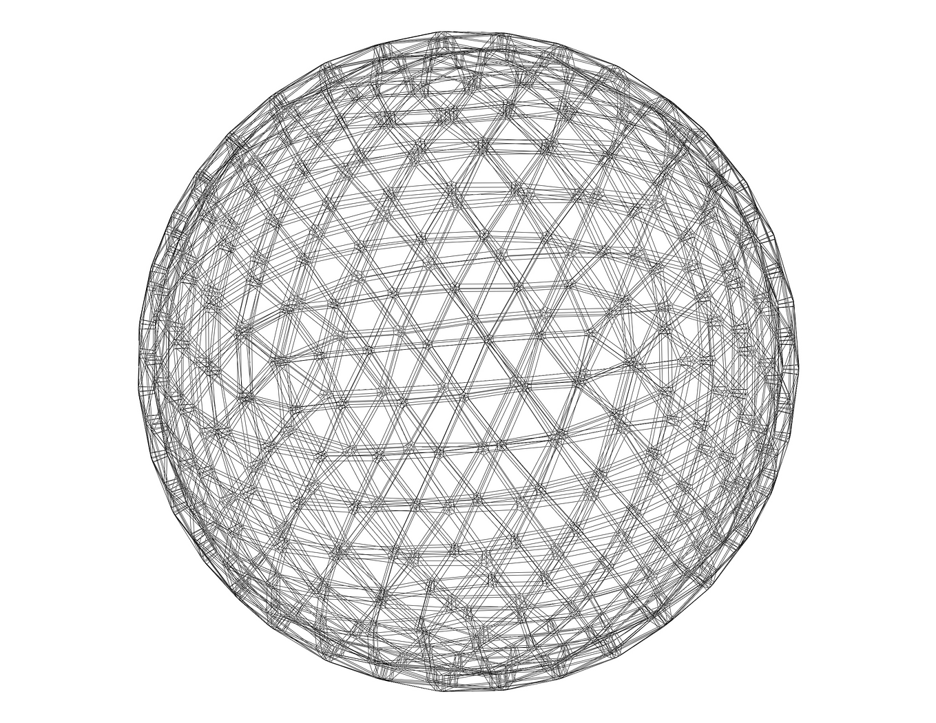 Wireframe Shape Frequency Geodesic Sphere