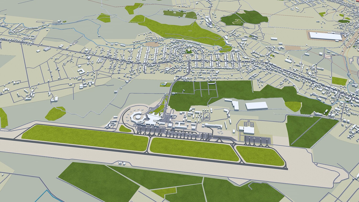 Yerevan city Armenia 3d model 60km