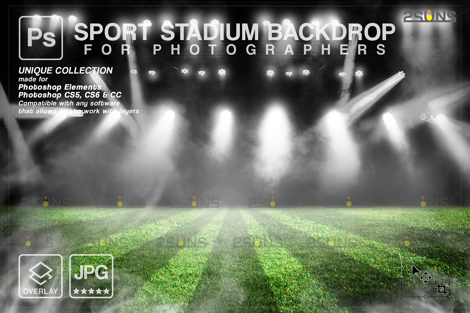Digital Backdrop FOOTBALL Sport Stadium Overlay