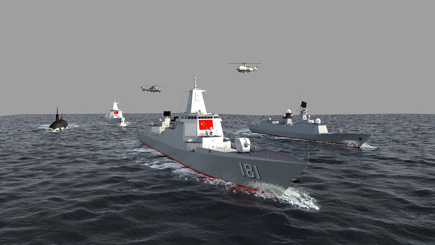 Type 055 guided-missile destroyer Warship Large destroyer 054A frigate