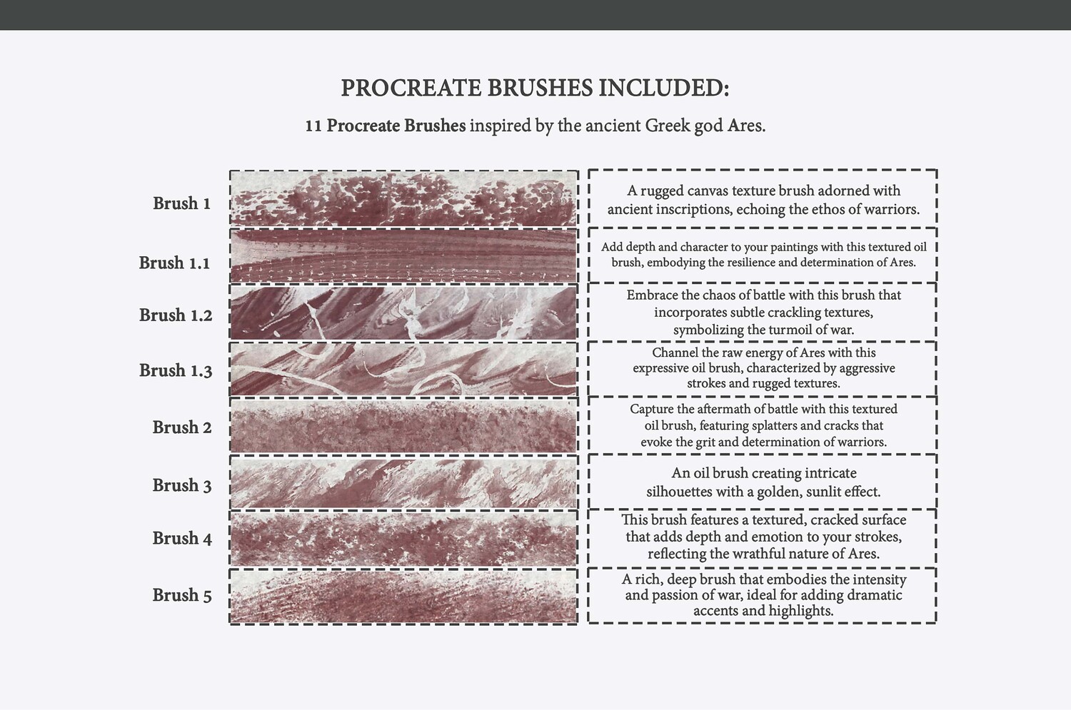 Free Sample - Ares Procreate Kit (Procreate Brushes, Color Palettes ...