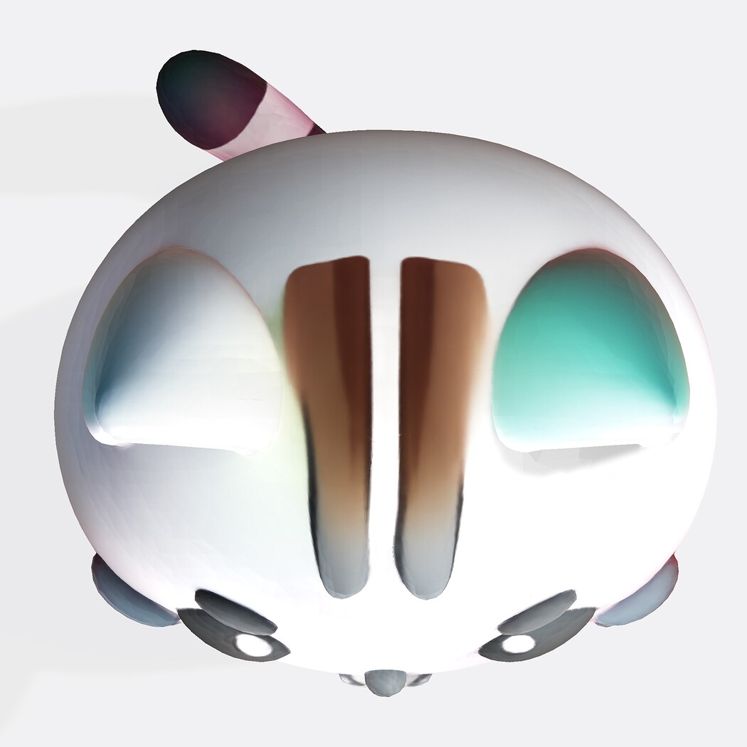 Cute Cat 3D Model Optimized for 3D Print Digital