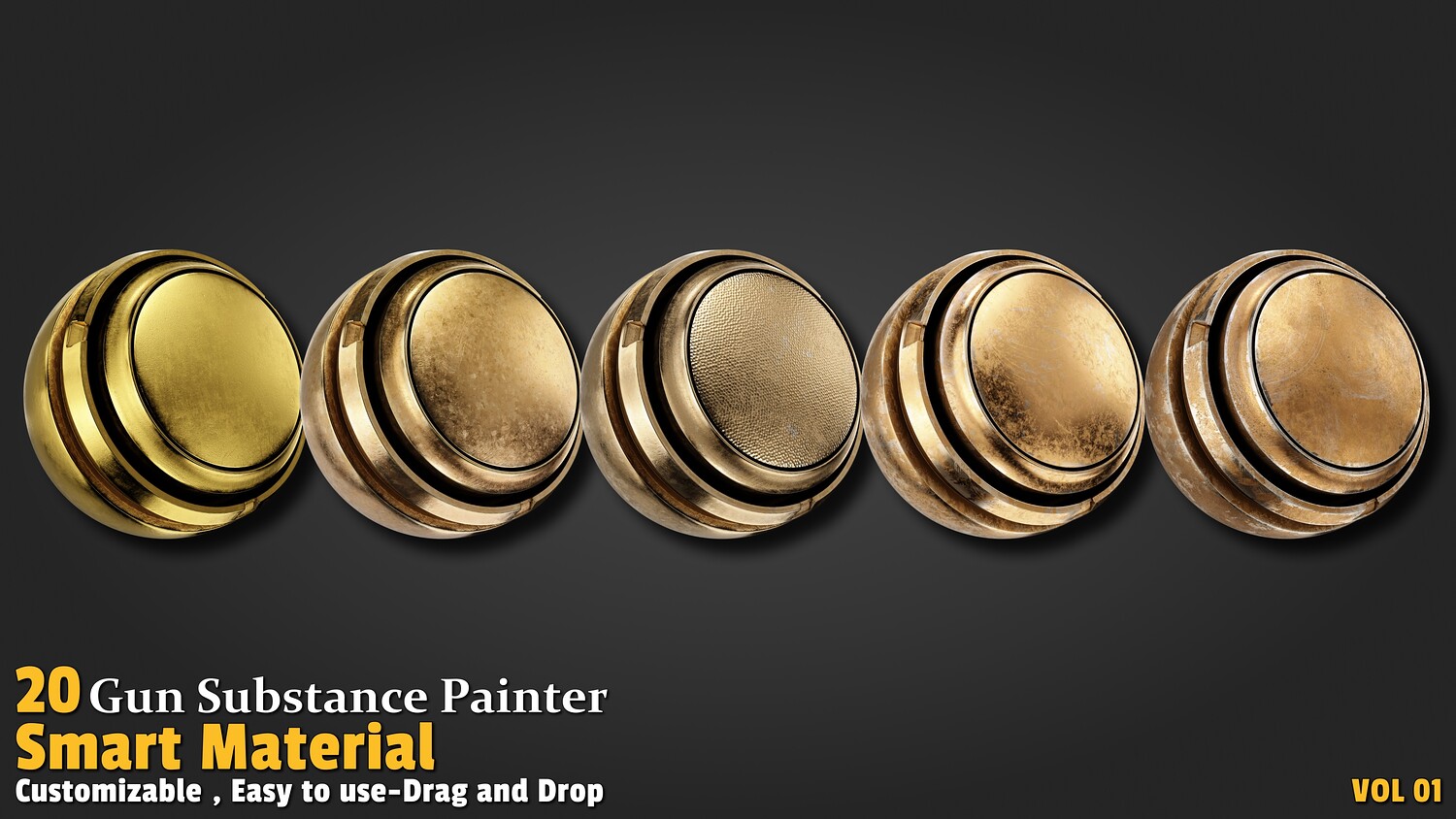 20 Gun Smart Materials in Substance Painter