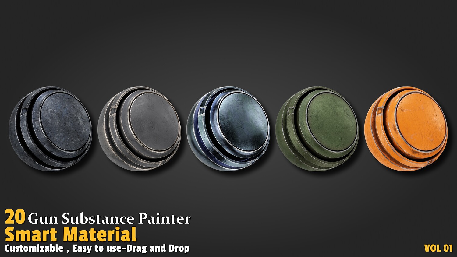 20 Gun Smart Materials in Substance Painter