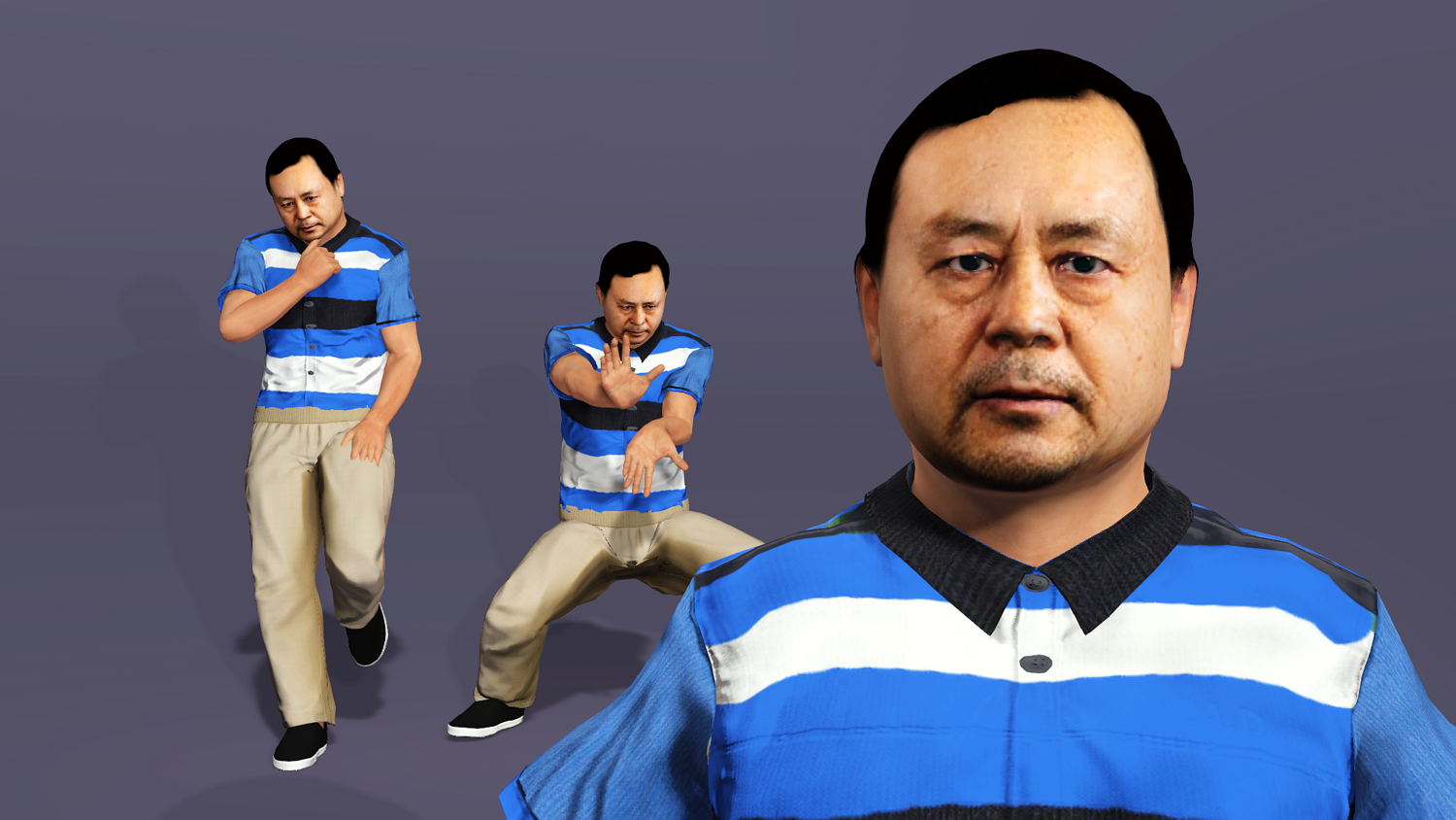 Ma Baoguo Ultra-Realistic 3D Character - Rigged Five-Strike Whip low ...