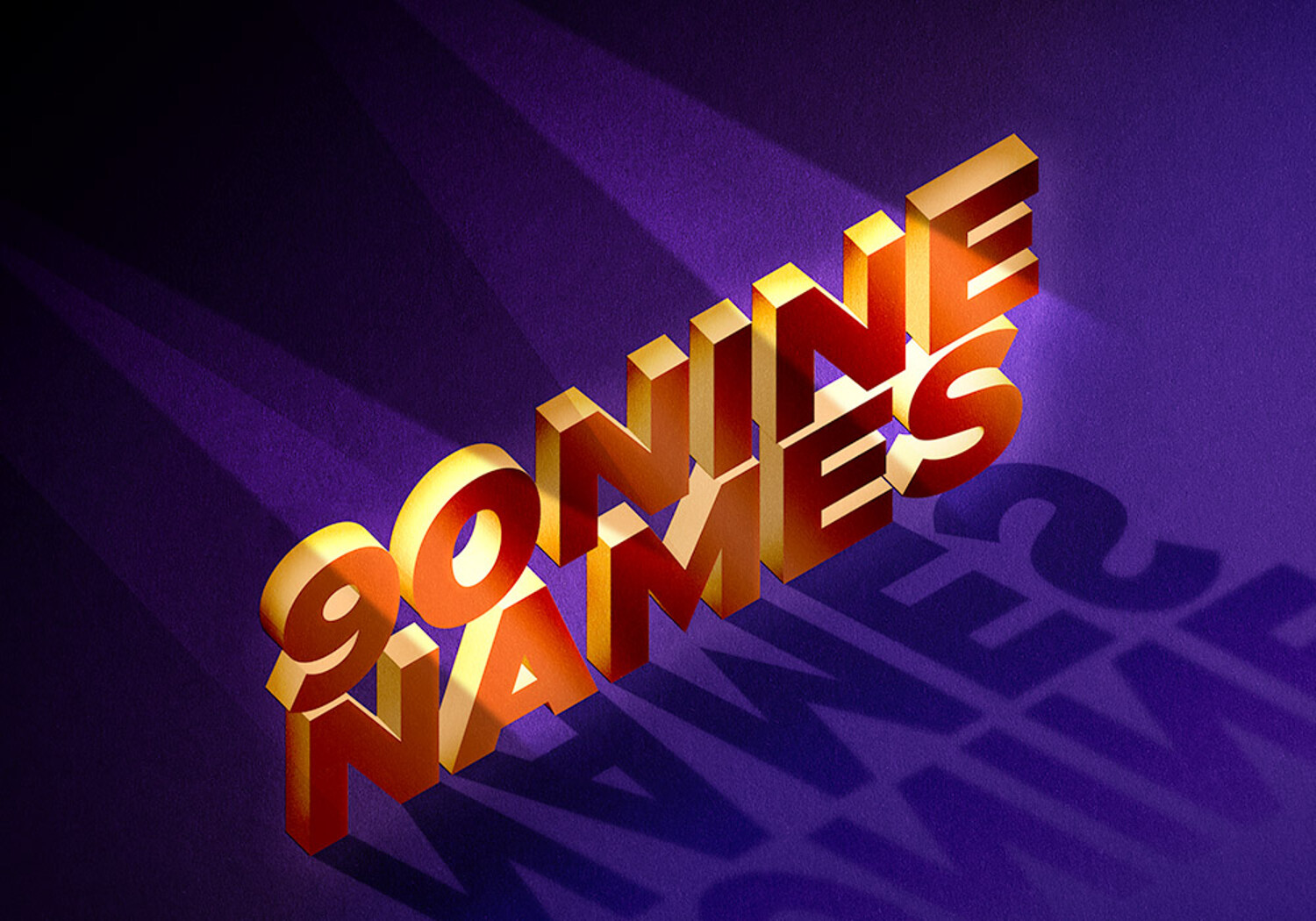 90 nine Names. PSD Fully Editable Text Effect. Layer Style PSD Mockup ...