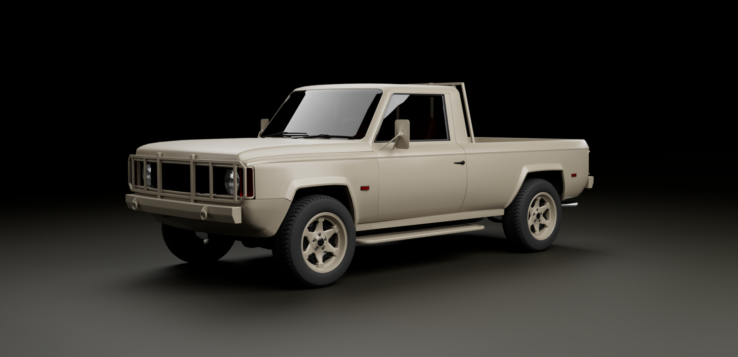 70s 80s Military pickup truck V2