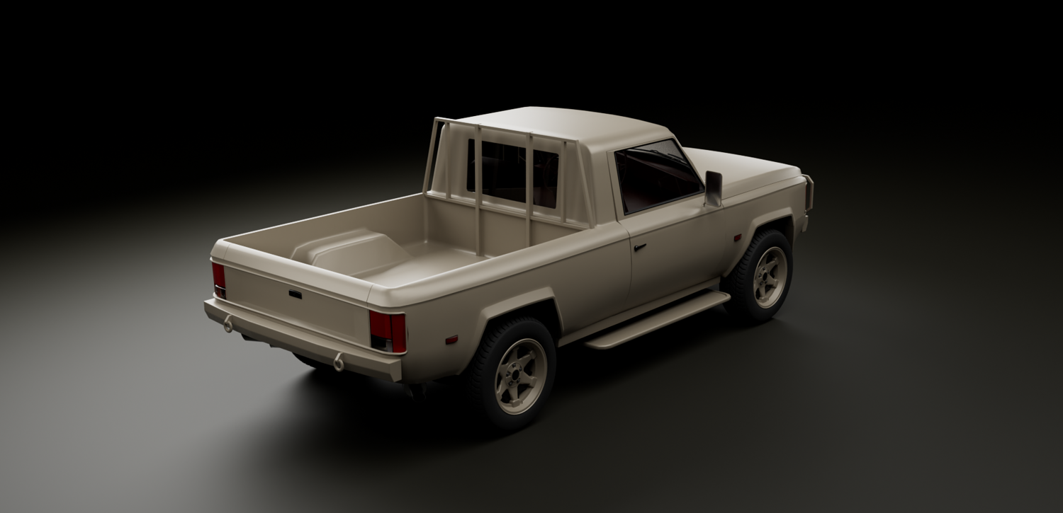 70s 80s Military pickup truck V2