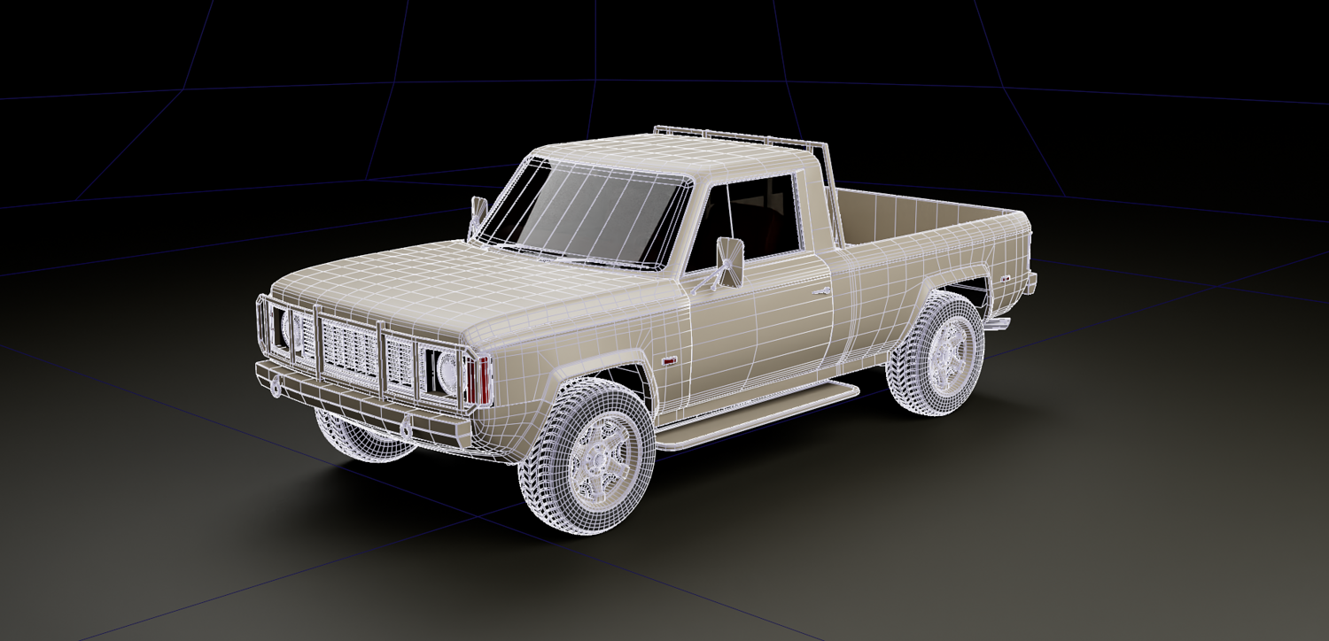 70s 80s Military pickup truck V2
