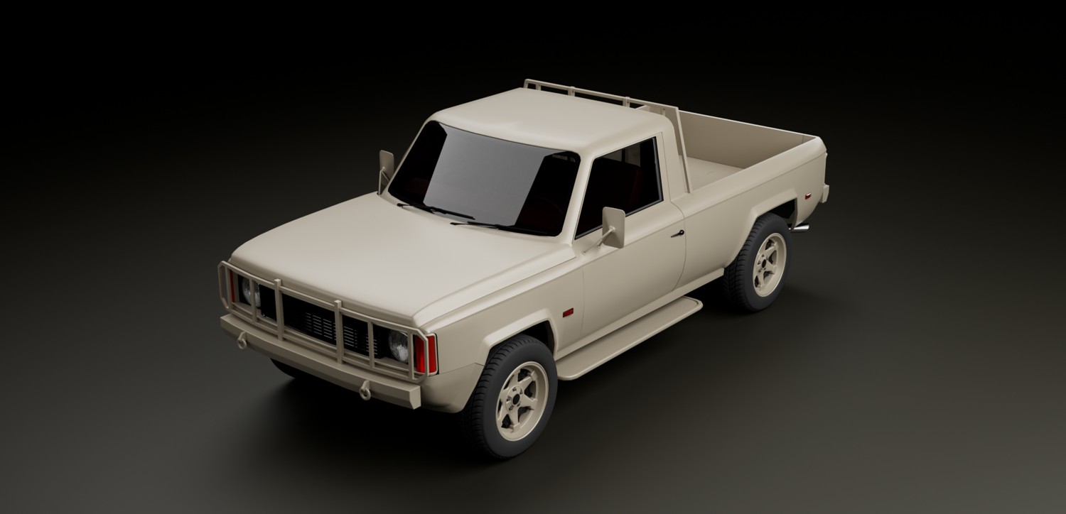 70s 80s Military pickup truck V2