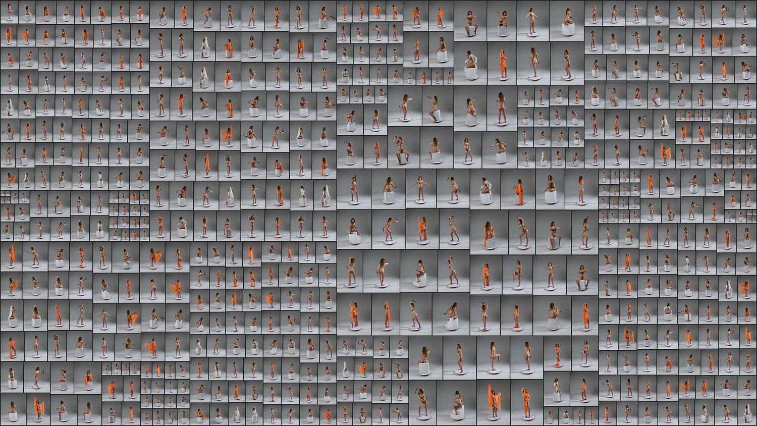 1100+ Sketching – 360° Female Pose Reference with Props