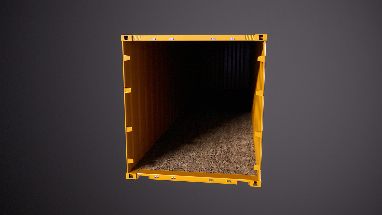 Intermodal Shipping Container 40-foot-long Yellow