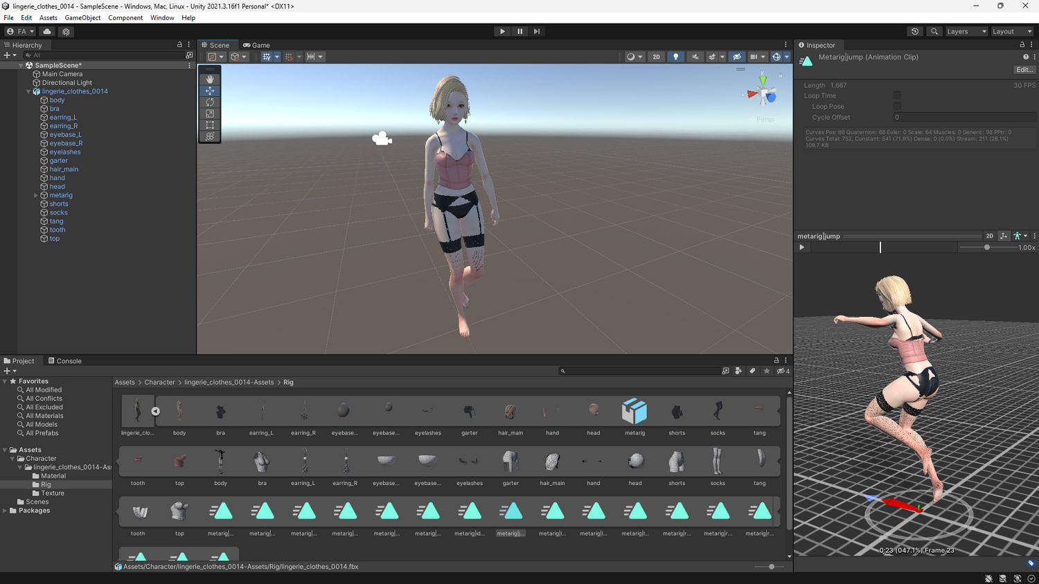 Clothing Collection 004 - Rig - UE5 - Unity - Blender - Animated ...