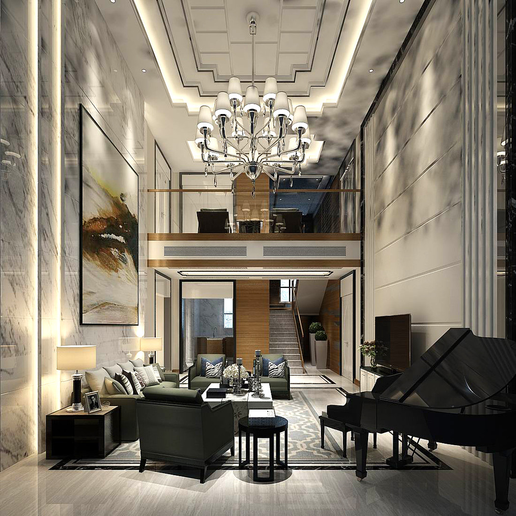 Stylish avant-garde living room design 118