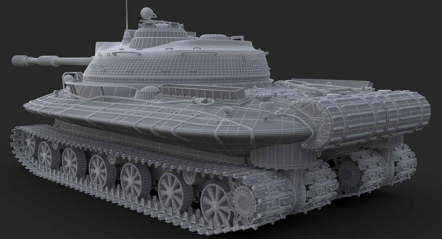 3D Tank Object 279 Soviet Vray