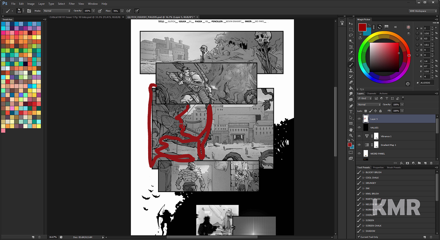Digital Comic Book Coloring in Photoshop