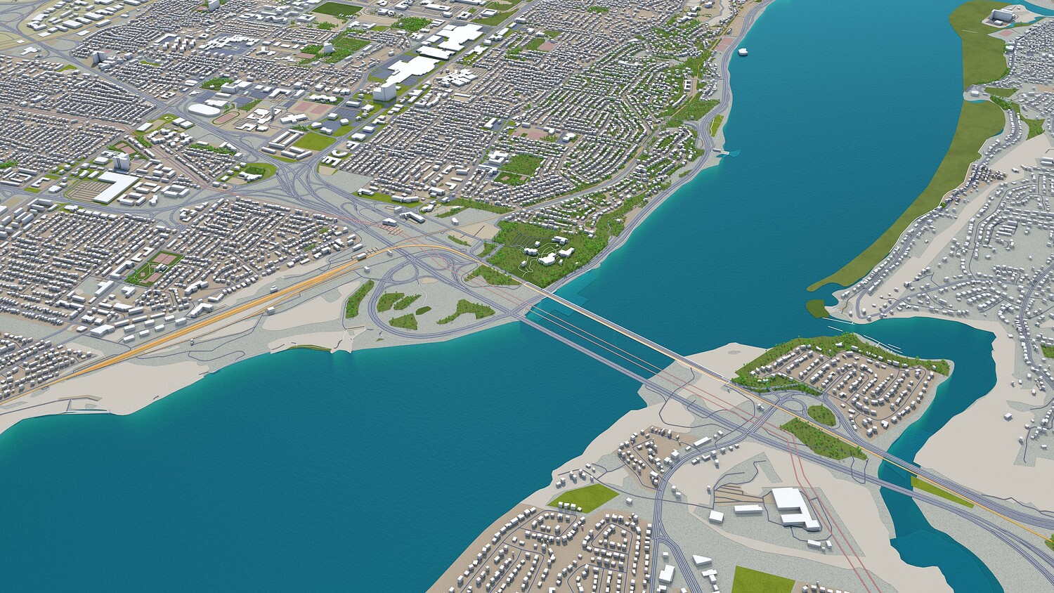 Quebec City Quebec Canada 3d model 50km