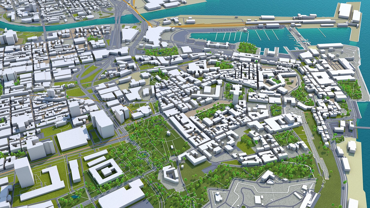 Quebec City Quebec Canada 3d model 50km