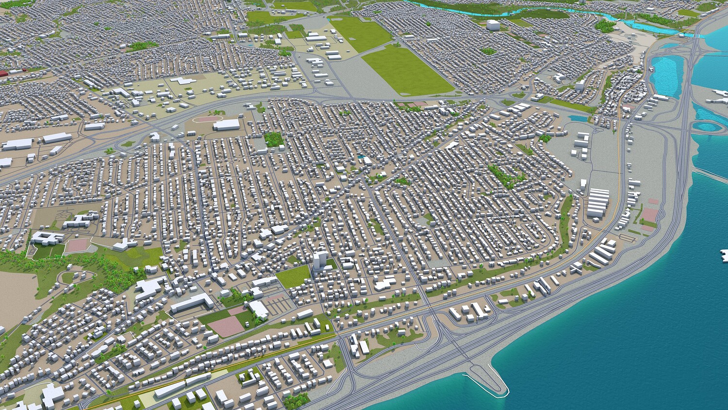 Quebec City Quebec Canada 3d model 50km