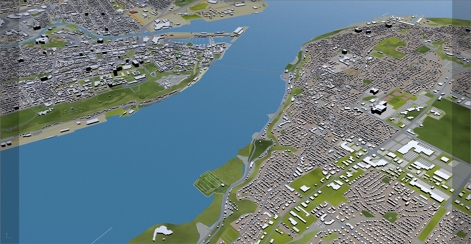 Quebec City Quebec Canada 3d model 50km