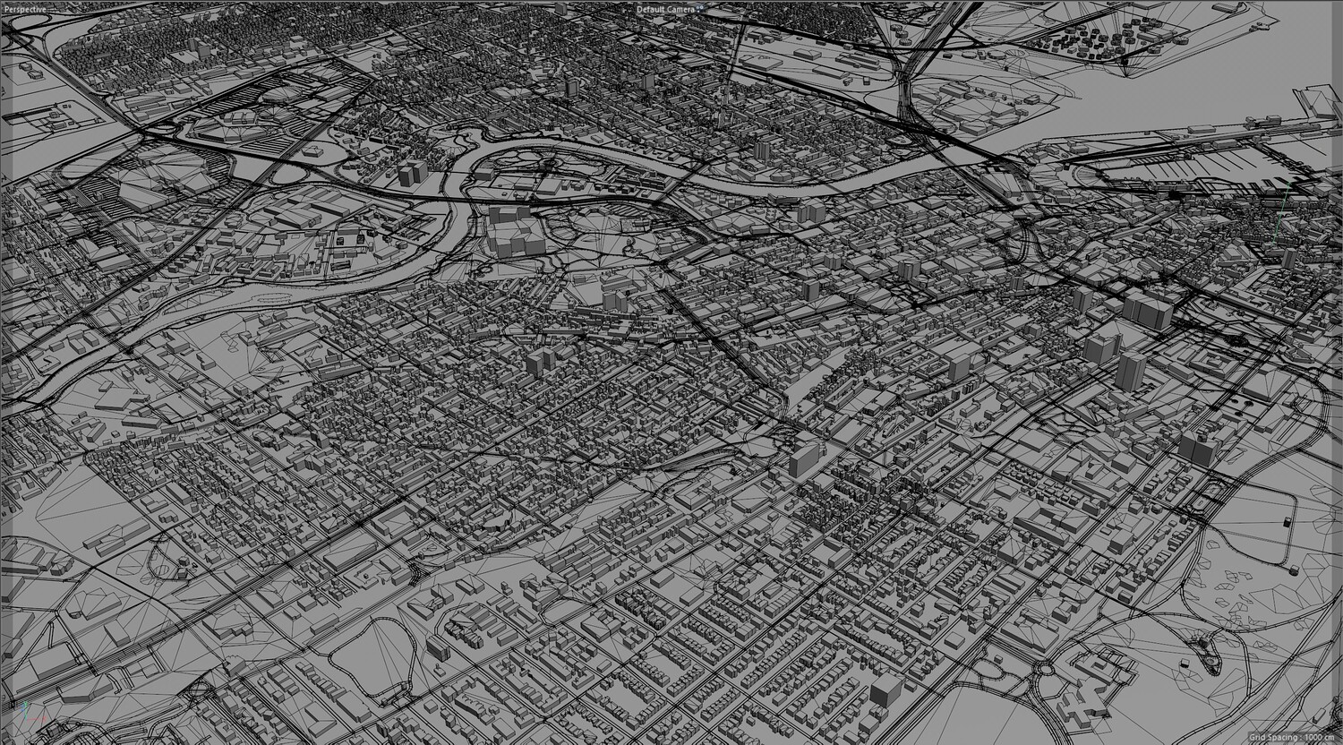 Quebec City Quebec Canada 3d model 50km