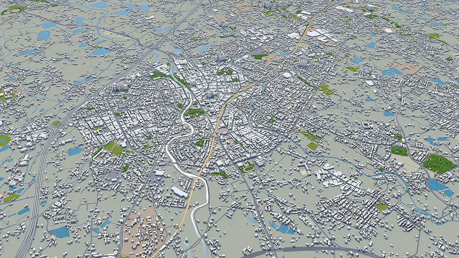 Taoyuan city Taiwan 3d model 120km
