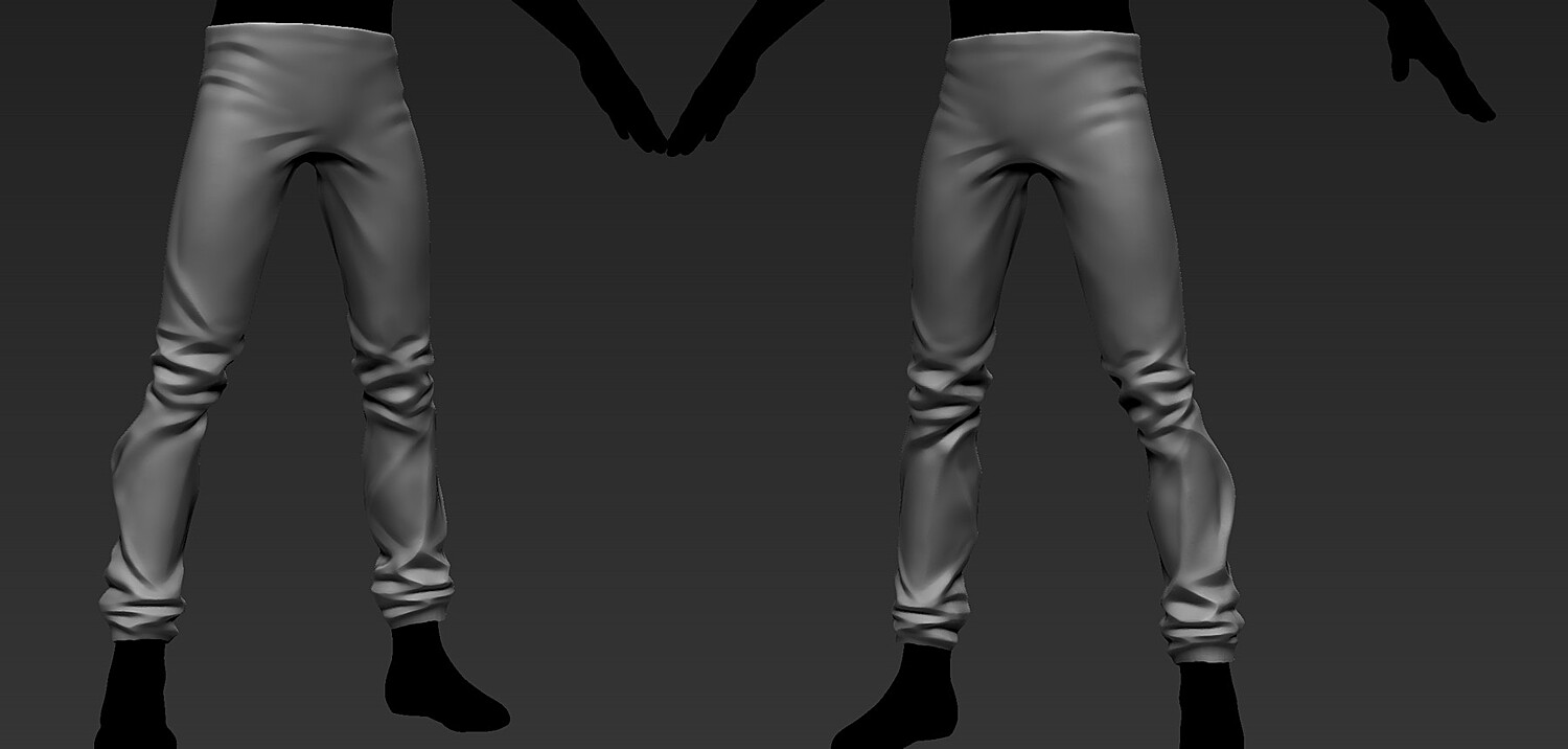 stylized Pant 2 basemesh