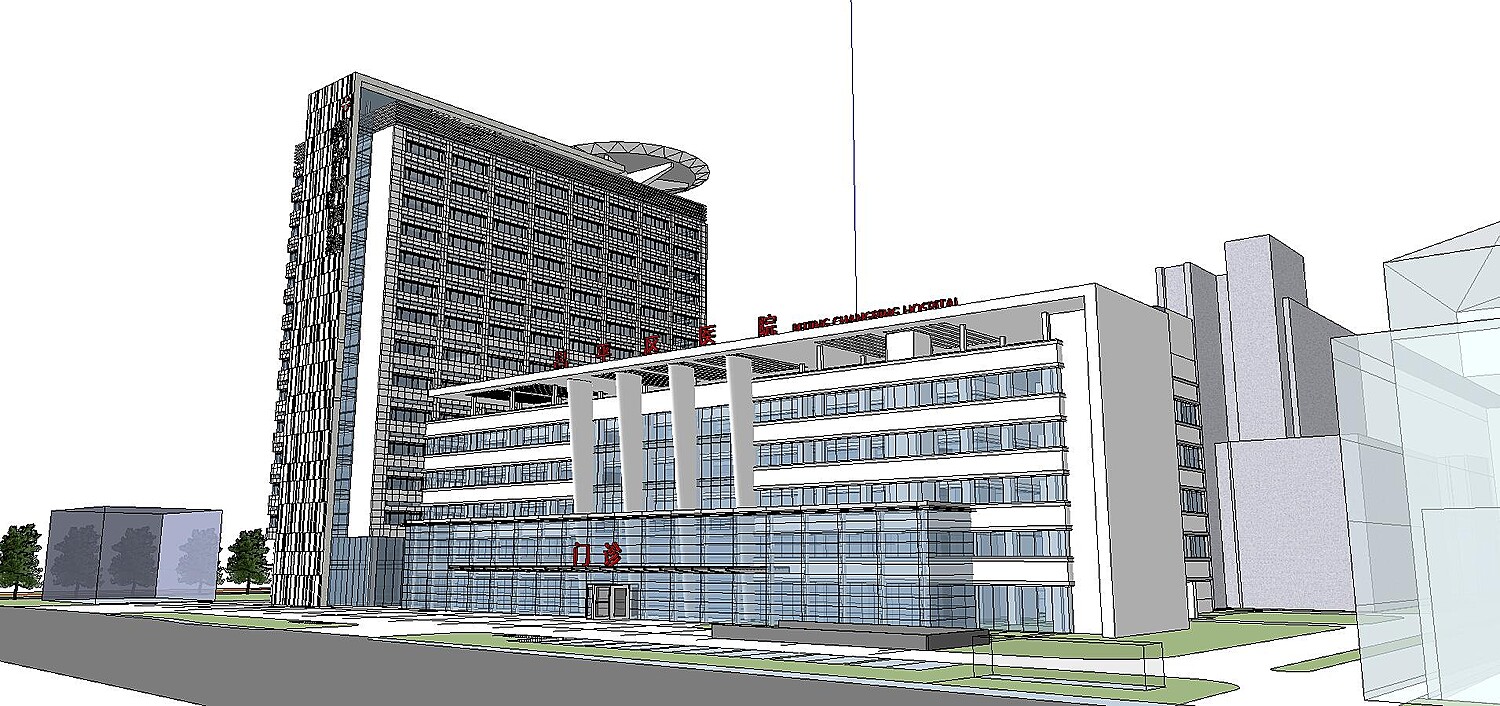 Sketchup City social Building-Hospital -089