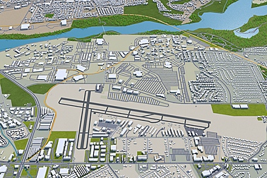 Riverside city California USA 3d model 40km