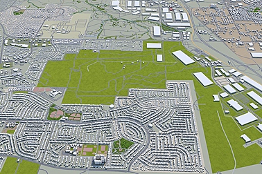 Riverside city California USA 3d model 40km