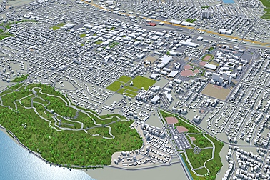 Riverside city California USA 3d model 40km