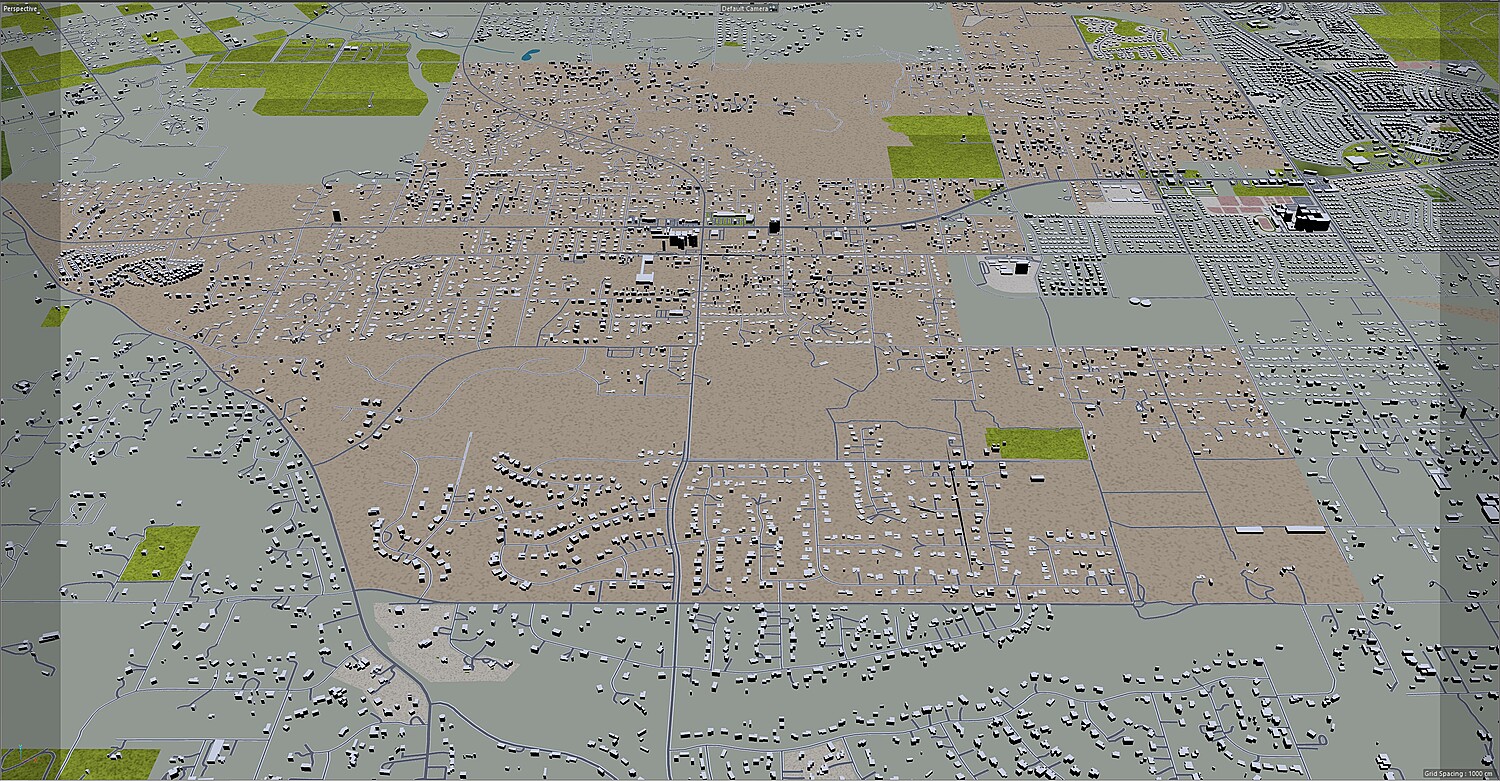 Riverside city California USA 3d model 40km