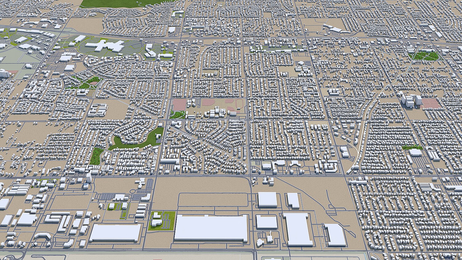 Riverside city California USA 3d model 40km