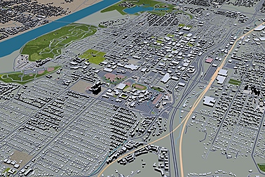 Riverside city California USA 3d model 40km