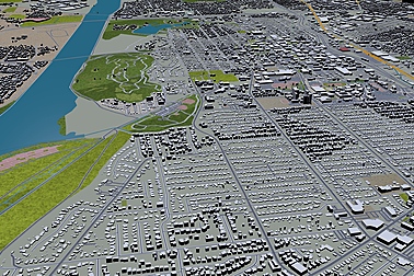 Riverside city California USA 3d model 40km