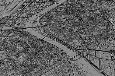 Sevilla city Spain 3d model 40km