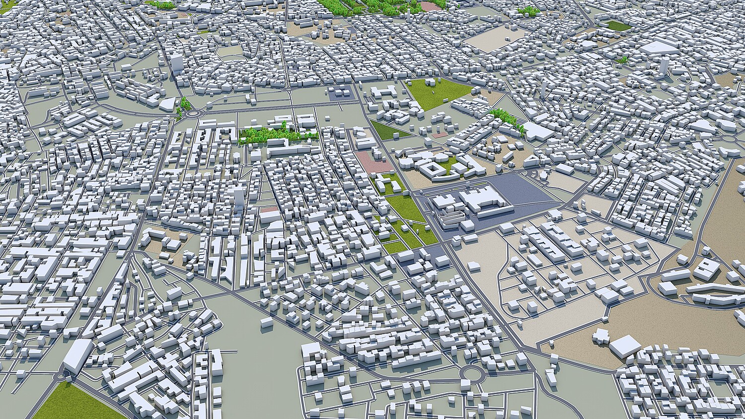 Oujda city Morocco 3d model 50km
