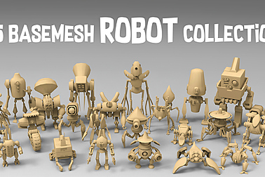 25 basemesh robot collection
