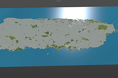 Puerto city Rico 3d model 200km