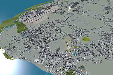 Puerto city Rico 3d model 200km