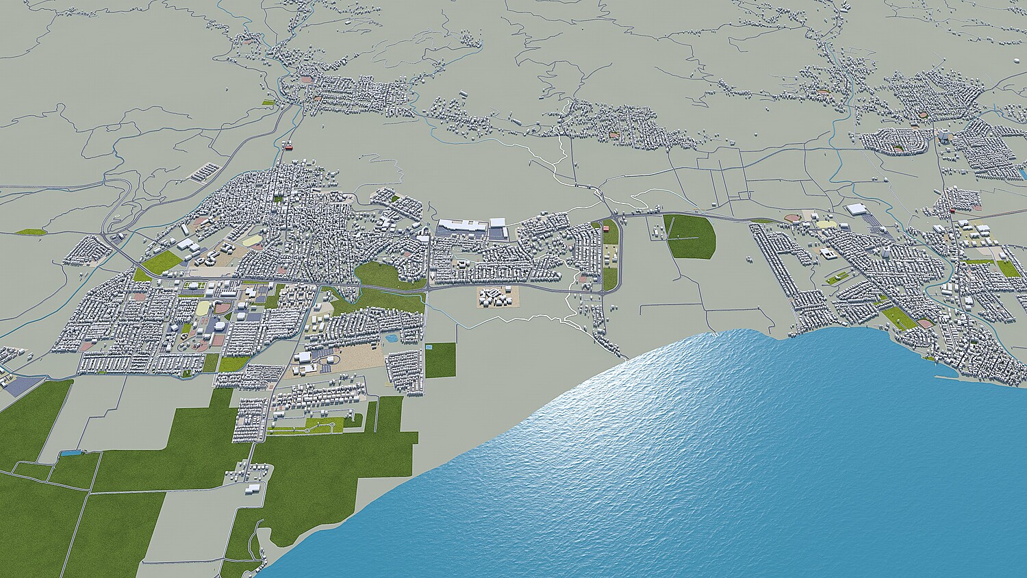 Puerto city Rico 3d model 200km