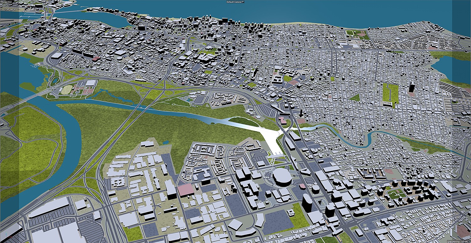 Puerto city Rico 3d model 200km